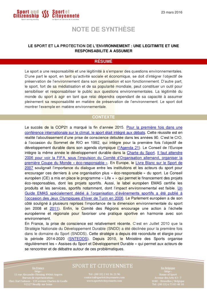 citoyenneté et environnement bac pro